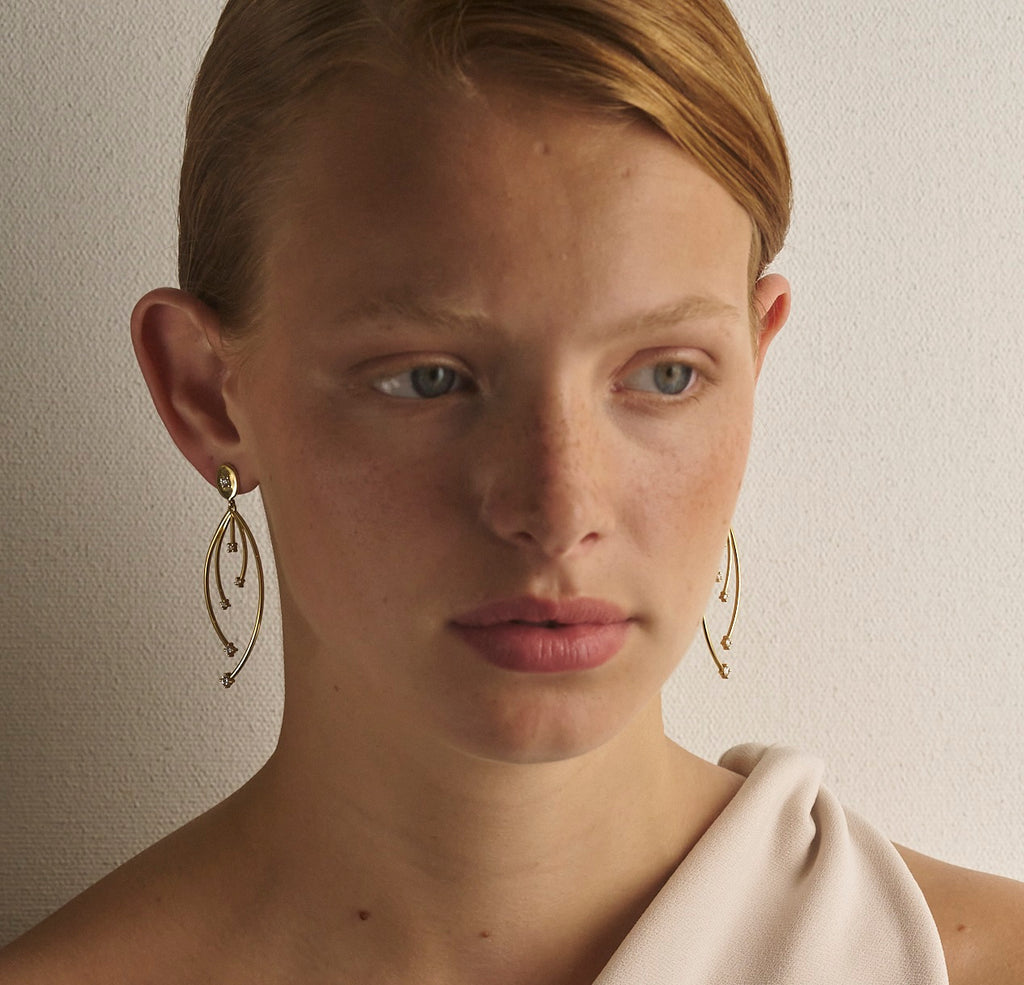 18CT YELLOW GOLD DIAMOND LADY STARDUST EARRINGS | Jan Logan Fine Jewellery