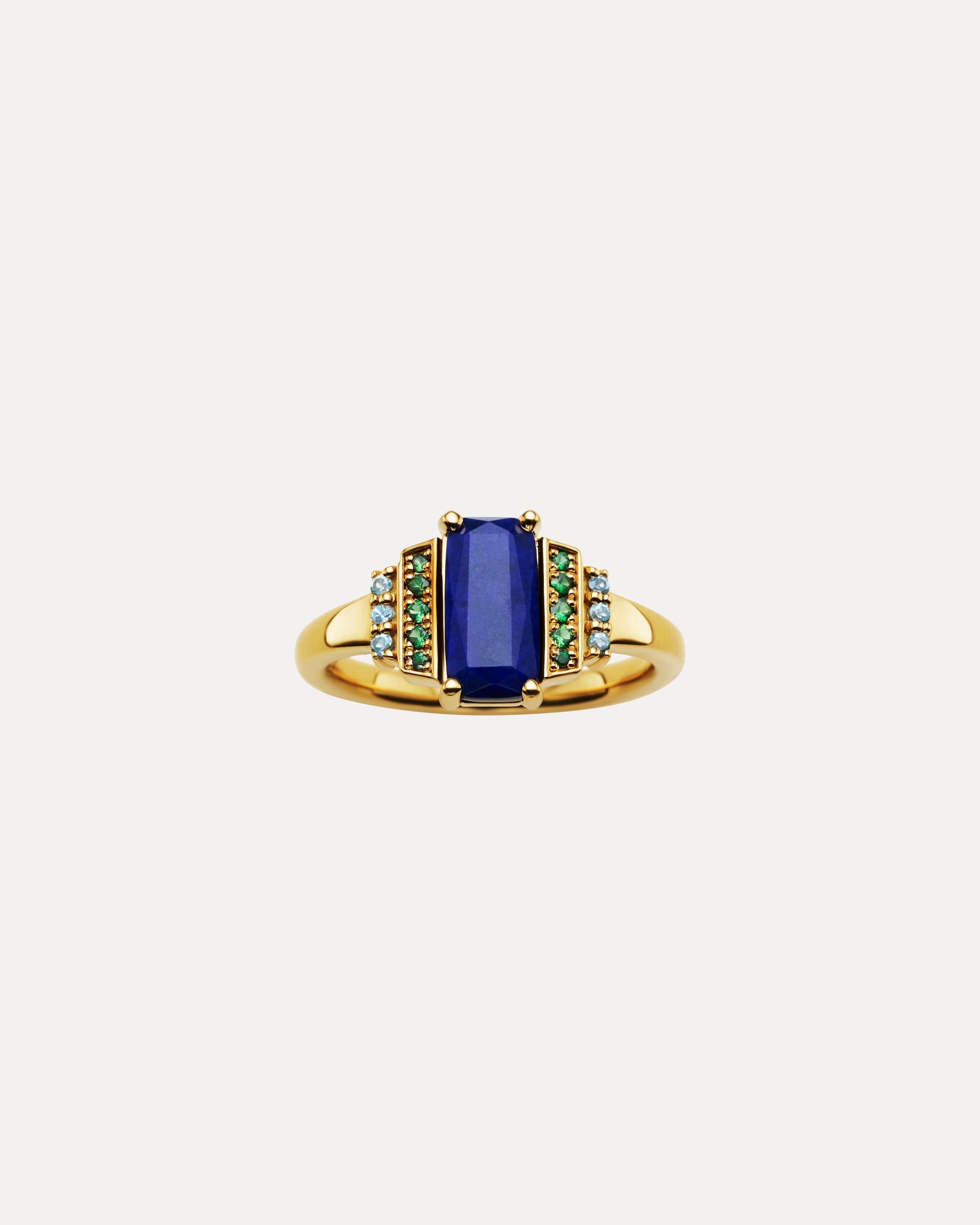 9CT LAPIS, BLUE TOPAZ & TSAVORITE BELLISSIMA RING | JAN LOGAN – Jan Logan