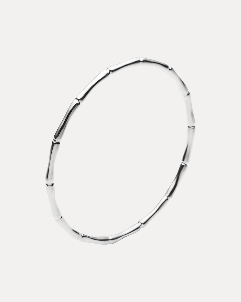STG SILVER BAMBOO BANGLE |Jan Logan Fine Jewellery