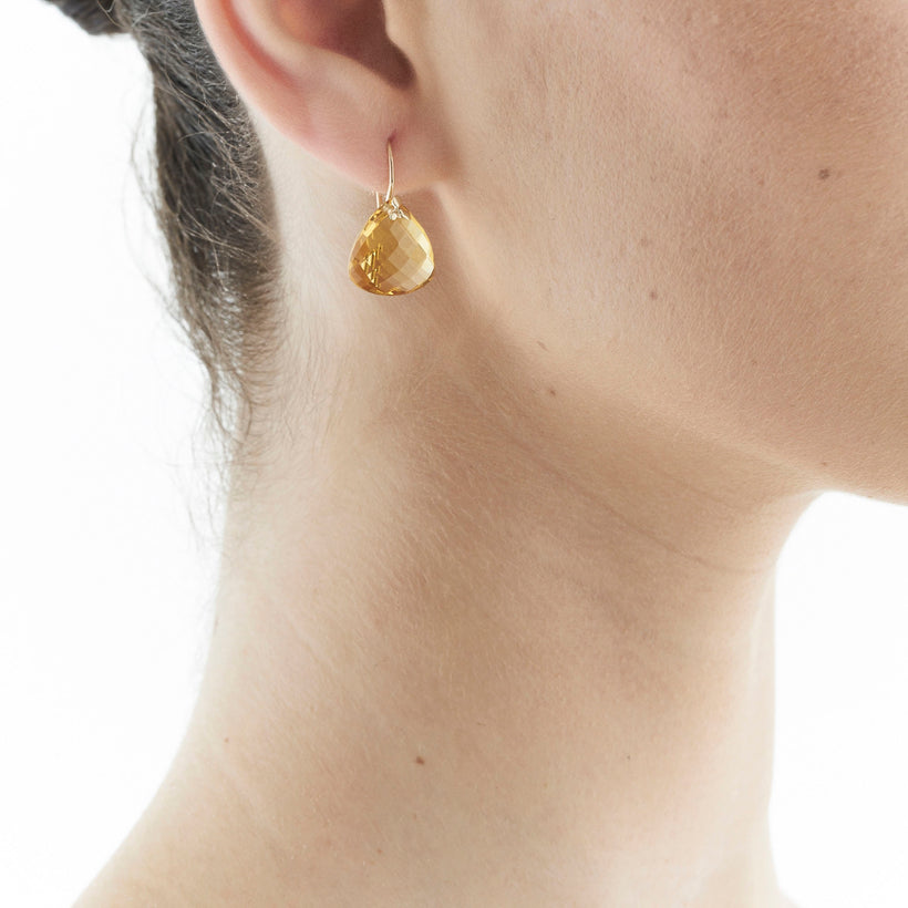 9CT HONEY QUARTZ PALOS EARRINGS |Jan Logan Fine Jewellery